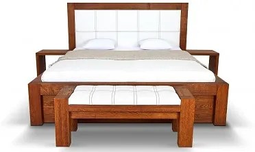 Postel Postelia MODENA Buk 140x200 - dřevěná postel z masivu o šíři 12x8 cm