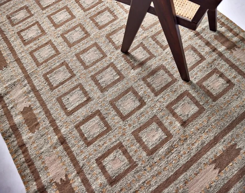 Diamond Carpets India, Ručně vázaný kusový koberec Guggenheim DESP P81 Brown Natural, 300x400, hnědá, chodba / předsíň