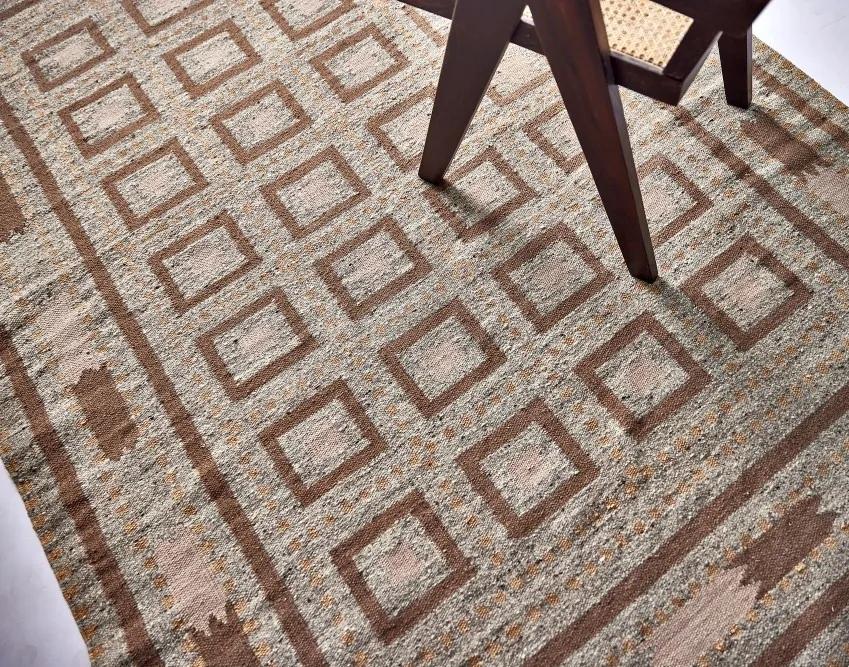 Diamond Carpets koberce Ručně vázaný kusový koberec Guggenheim DESP P81 Brown Natural - 120x170 cm