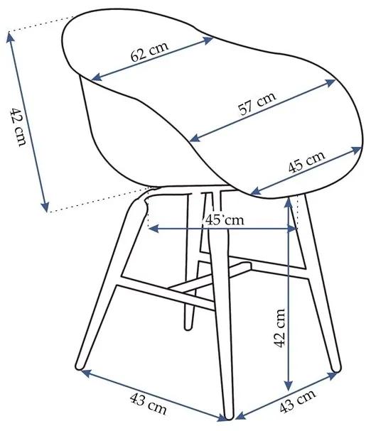 Tutumi Křeslo / židle patchwork Klement 84x45cm multikolor