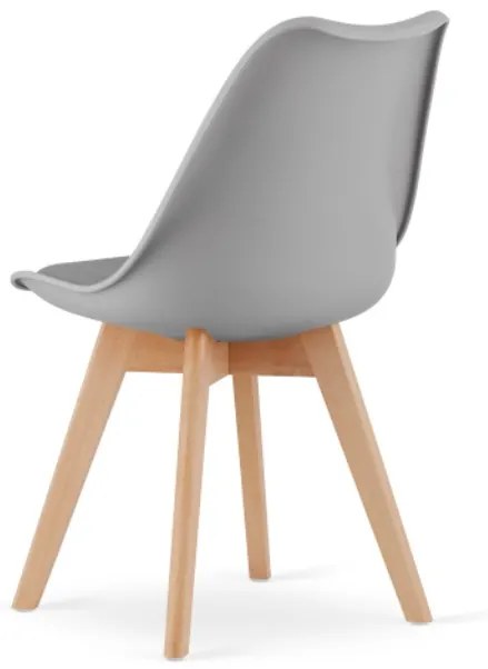 Jídelní židle JULIE světle šedá - skandinávský styl