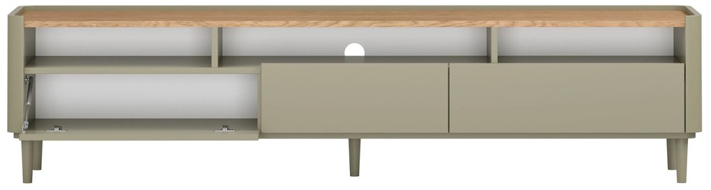 TV stolek Elivo 200 cm na nožkách - eukalyptus / dub baltic dune