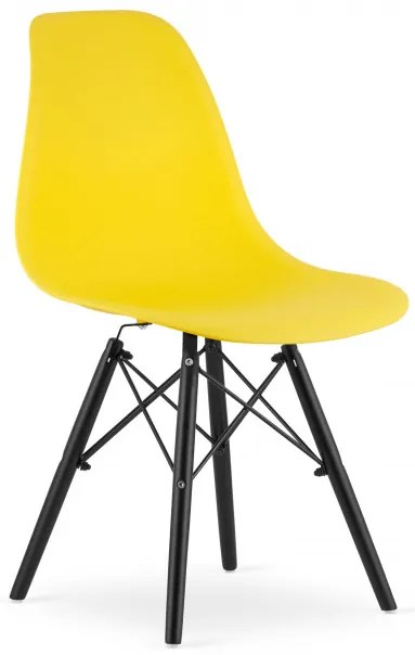 Jídelní židle OSAKA žlutá (černé nohy)