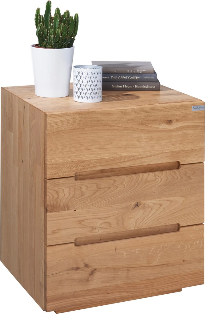 XXXLutz NOČNÍ STOLEK, divoký dub, barvy dubu, 50/60/40 cm Valnatura - 002054000901