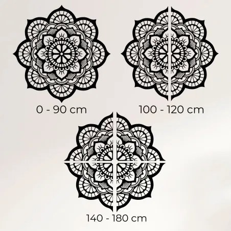 Dřevěný nástěnný obraz mandala s motivem lotosového květu | SENTOP HDF0204