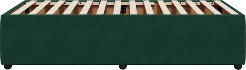 Rám postele bez matrace tmavě zelená 100 x 200 cm samet 3284991