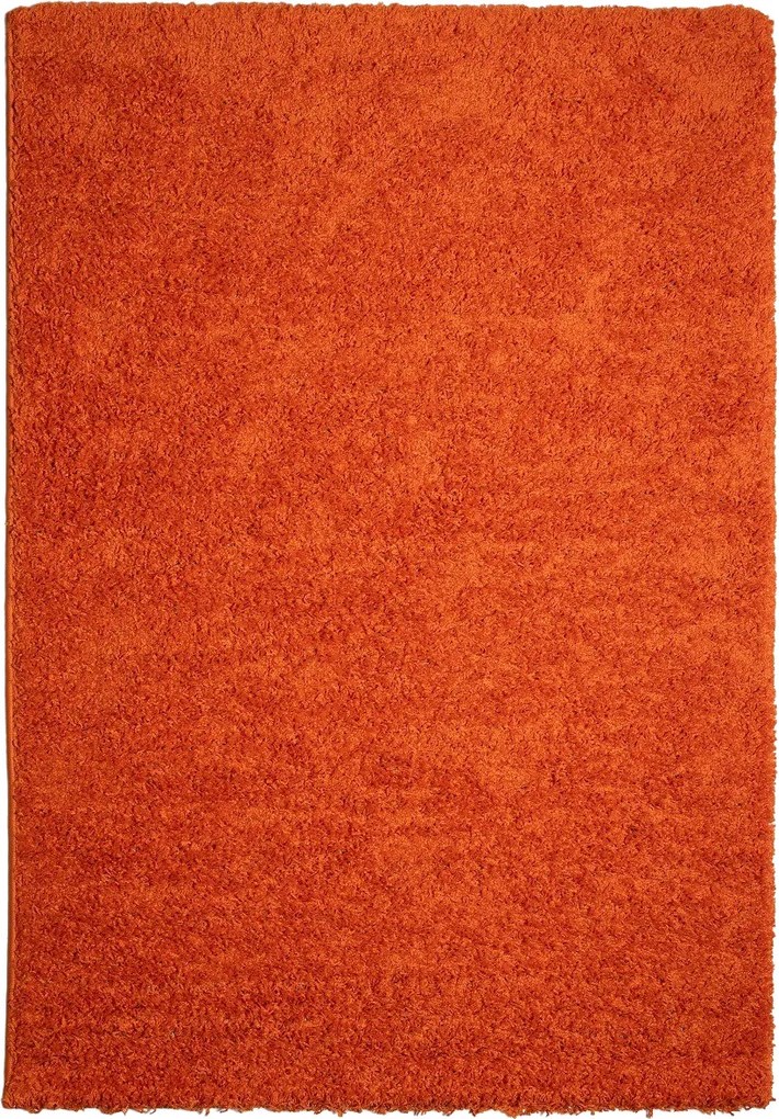 Kusový koberec Efor Shaggy 3419 Orange, 80x150, oranžová, obývacia izba, Mono Carpet