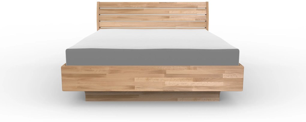 Masivní postel SATURN - Solwo Design Dřevo a odstín oleje: BUK Cink - Olej odstín BO106, Rozměr spací plochy: 180x200