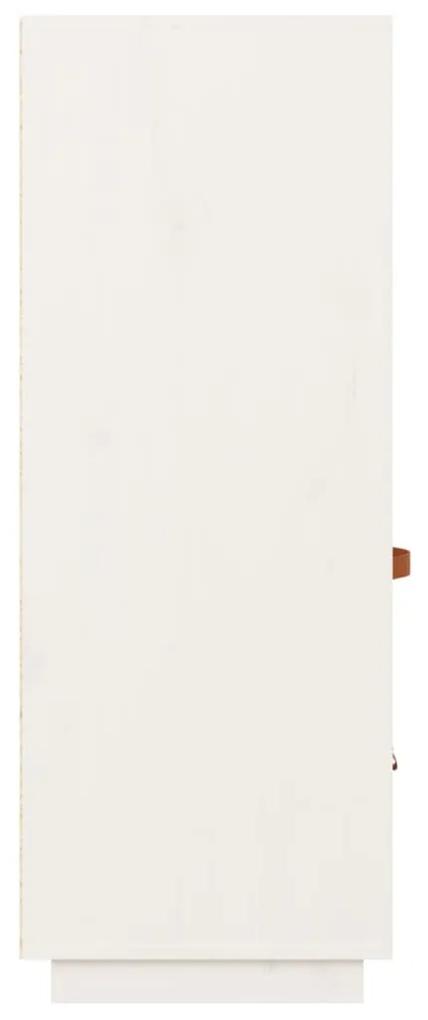 Skříň highboard bílá 67 x 40 x 108,5 cm masivní borové dřevo