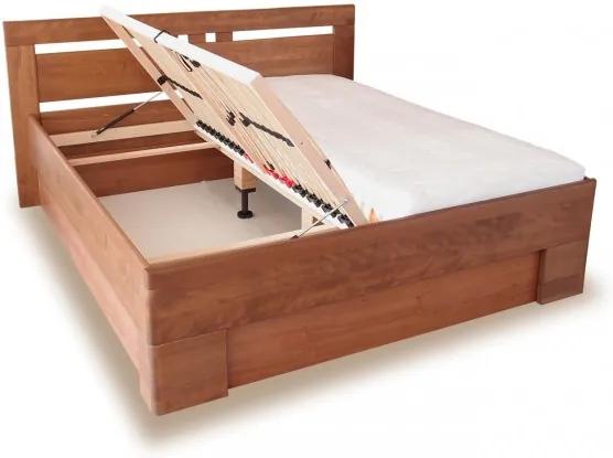 Dřevěná zvýšená postel VAREZZA 1, masiv buk , 160x200 cm
