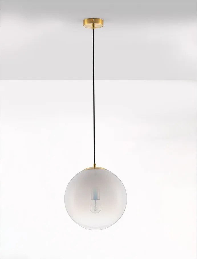 Bílé/ve zlaté barvě skleněné závěsné svítidlo ø 30 cm Vita – Nova Luce
