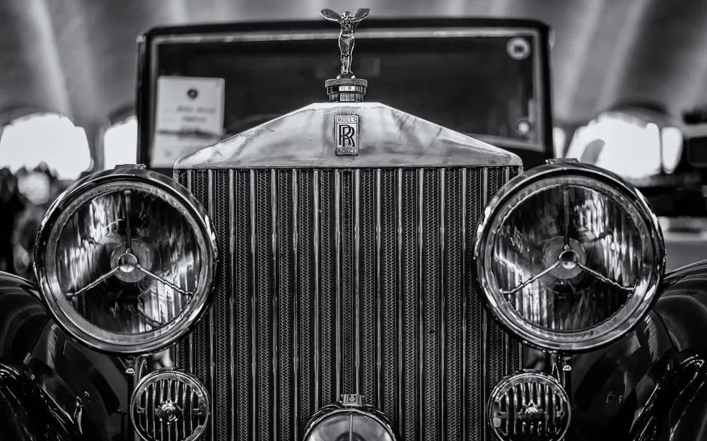 Vícedílný obraz Rolls Royce Zblízka Nedostatek Nedostatek Přírodní plátno 240x150