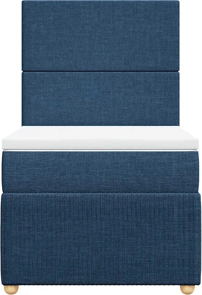 Box spring postel s matrací modrá 90x190 cm textil 3291910