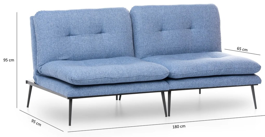 Hanah Home Rozkládací pohovka MARTIN modrá 859FTN1346