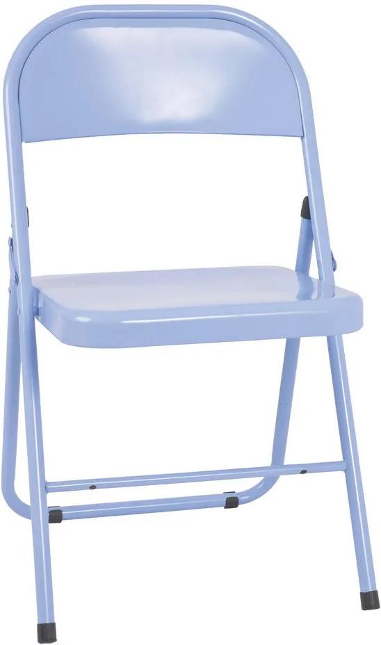 Skládací Židle, Kov, Modrá,