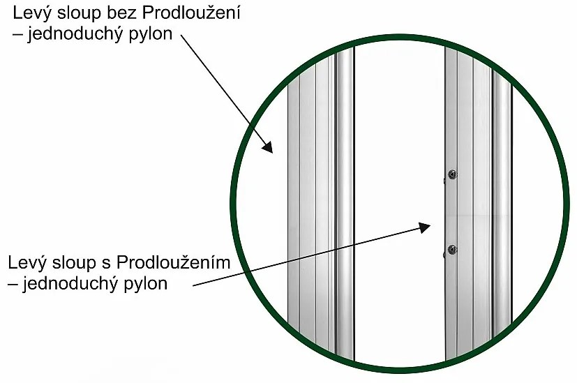 Magnetická tabule MANAŽER K/PYLON AL 300 x 120 cm - MAN K 300/120 + PY jedn