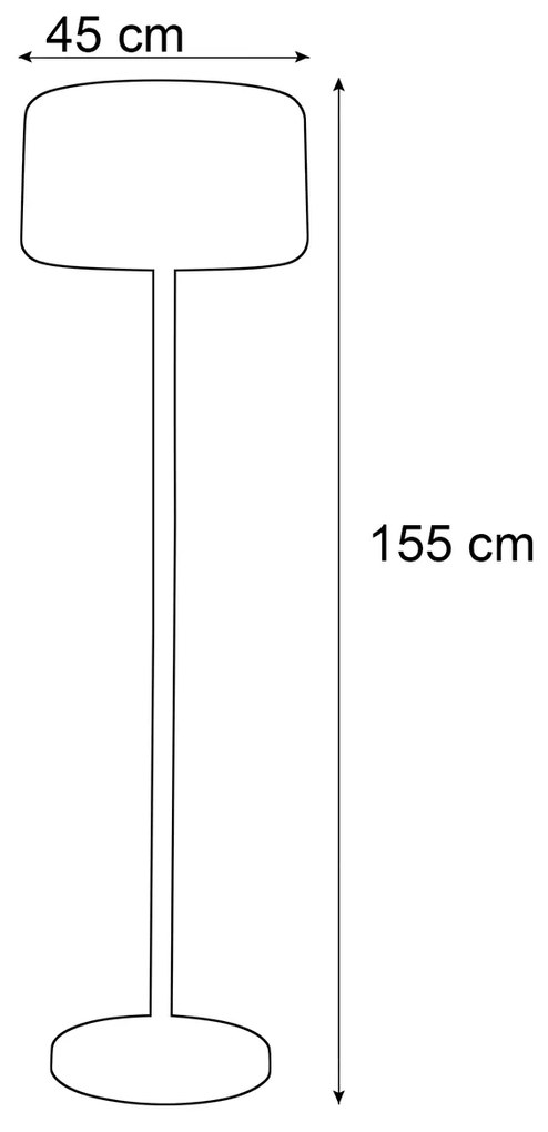 Venkovní stojací lampa bílá vč. stmívatelného solárního dobíjecího LED IP65 - Chloe Plant