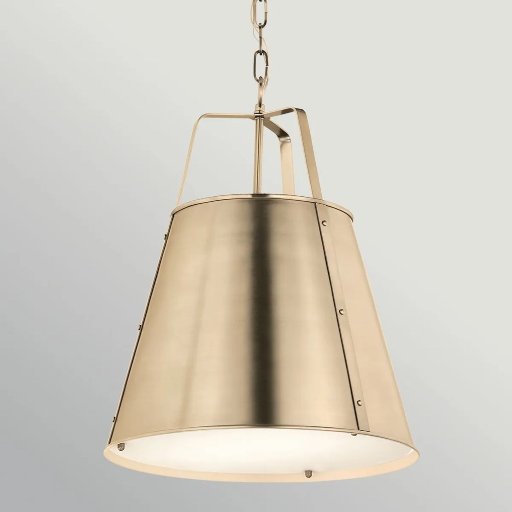 Industriální lustr nad stůl Elstead Etcher 46 cm 2x E27 šampaňský bronz