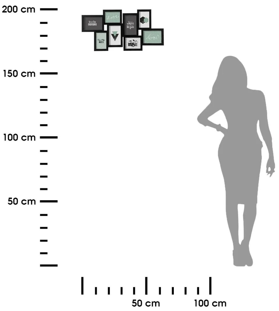 Nástěnný fotorámeček Cali 32x65 cm