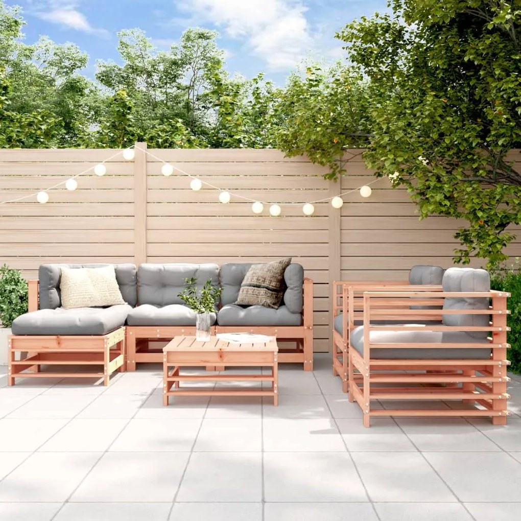7dílná zahradní sedací souprava masivní dřevo douglasky 3186268