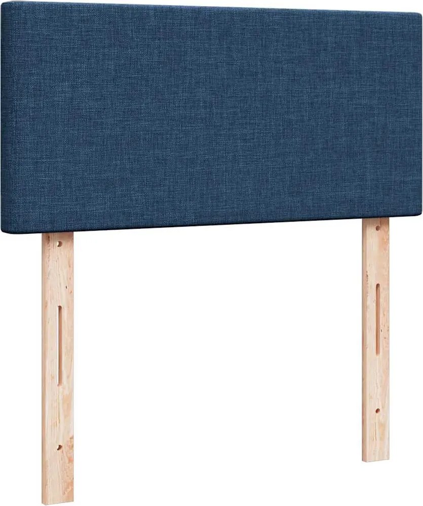 Box spring postel s matrací modrá 90x190 cm textil 3287310