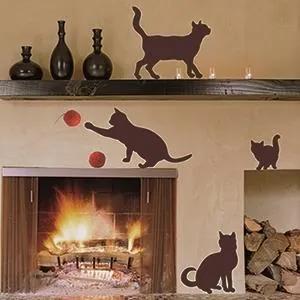 Crearreda Samolepicí dekorace stěn a nábytku, vzor Kočky, 35x100cm, doprodej