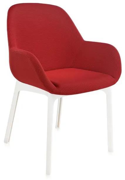 Kartell - Židle Clap Solid - červená, bílá