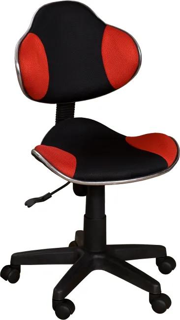 Židle černo-červená F177