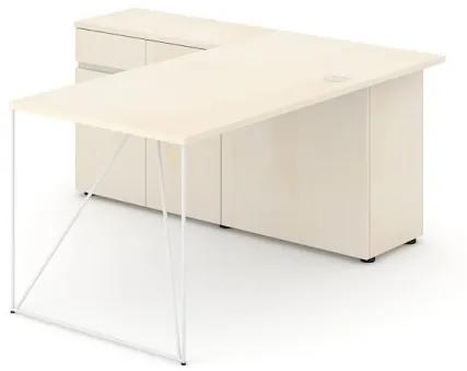 NARBUTAS - Pracovní stůl AIR se skříňkou (L) 180x160