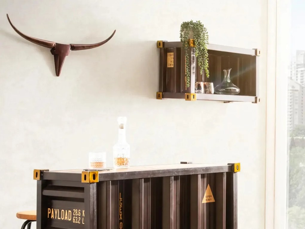 furniture-nabytek.cz - Nástěnná police Carmino mango kov