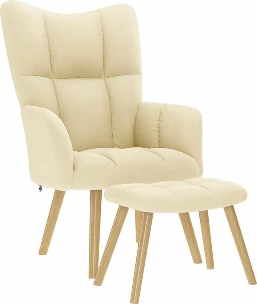 vidaXL Relaxační křeslo s podnožkou textil [4016785] Barva: Hnědá