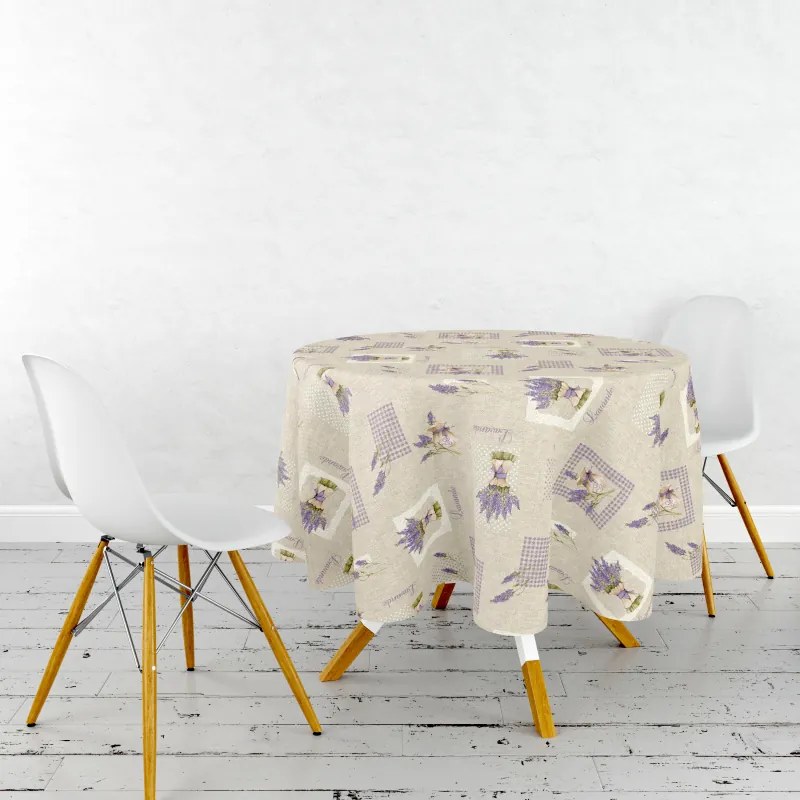 Ubrus PVC kulatý FL-1311 - Letní Provence (různé velikosti)