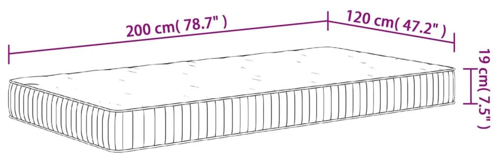 Taštičková pružinová matrace medium 120 x 200 cm,  372813