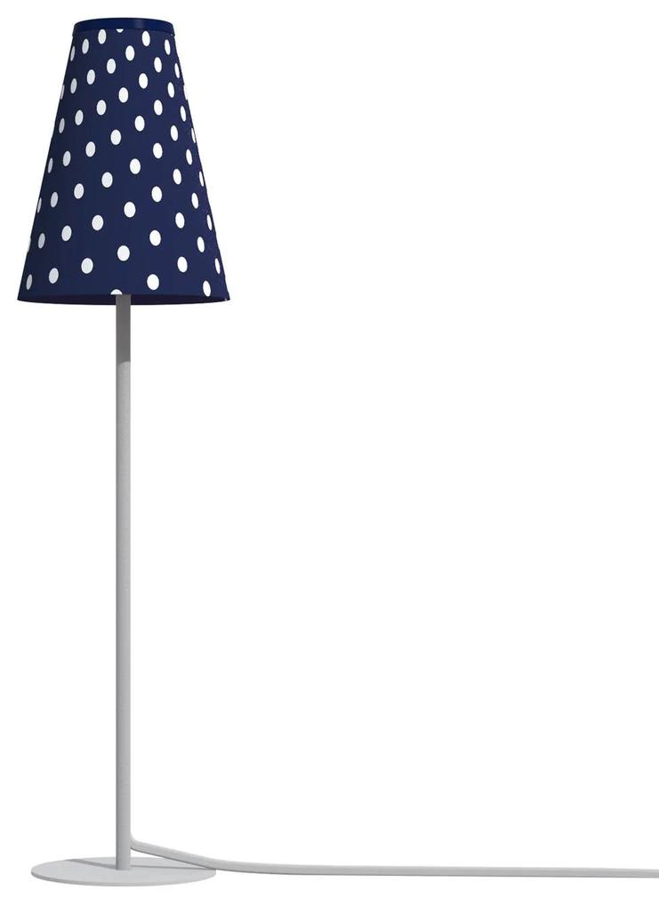 Stolní lampa Trifle, modrá/bílá s puntíky