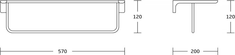 Mexen Mexen, Lea polička na ručníky, chromová, 7026020-00