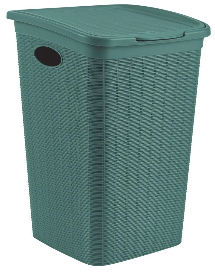 STEFANPLAST Koš na prádlo 50 l, 38×37×54,5 cm, zelenošedý