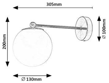 Rabalux 71081 - Nástěnné svítidlo KIARA 1xE27/35W/230V zlatá