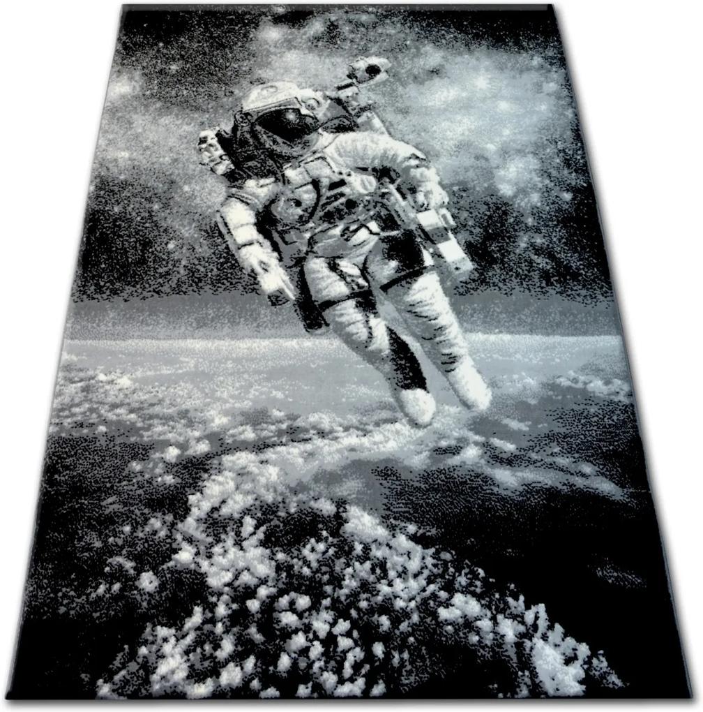 Kusový 3D koberec Flash Astronaut černý 160x225