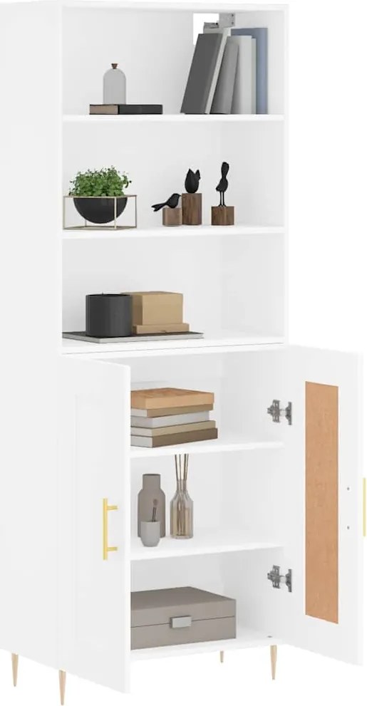 Skříň highboard bílá 69,5 x 34 x 180 cm kompozitní dřevo 3189941
