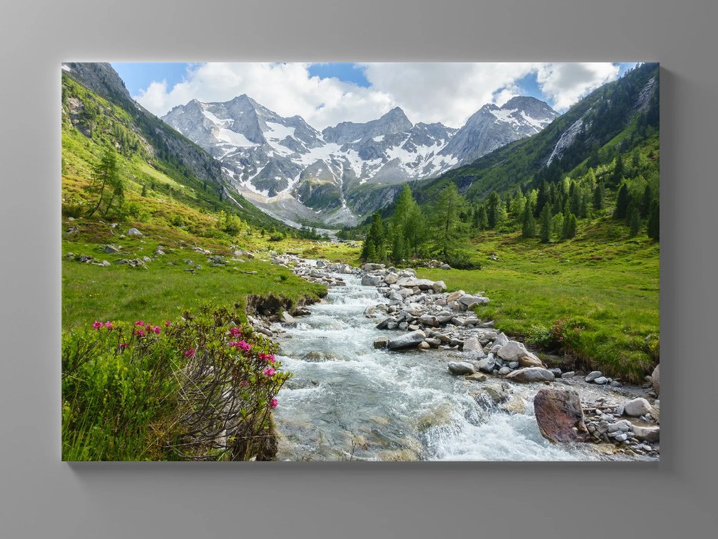 Obraz potok v rakouských horách Rozměr: 100 x 65 cm