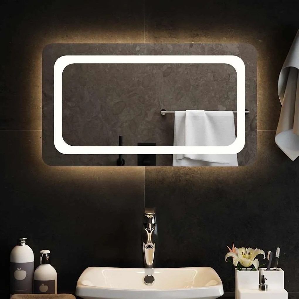 Koupelnové zrcadlo s LED osvětlením 70x40 cm 151783