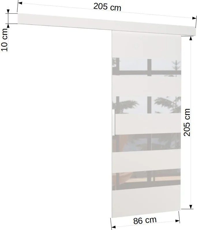 ADRK Furniture Posuvné nástěnné dveře MILOU 86 ADRK-SD-MIL-S-BL-86