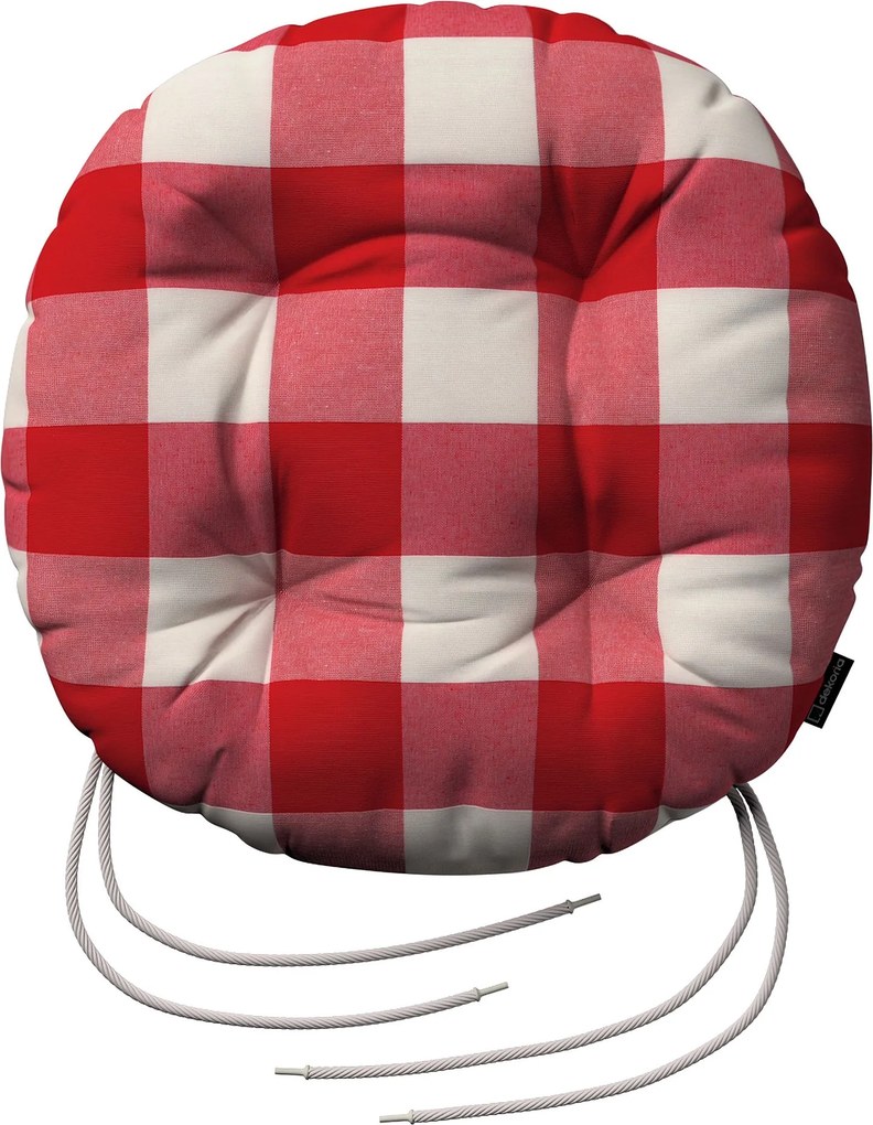 Sedák Adam barva červená látka vzorované
