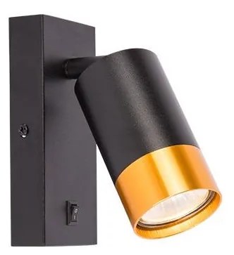 Illumaxx Nástěnné bodové svítidlo 1xGU10/35W/230V černá/zlatá OS0020