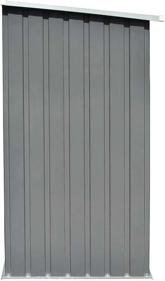 vidaXL Zahradní kůlna na dříví pozinkovaná ocel 163x83x154 cm [47091] Barva: Šedá