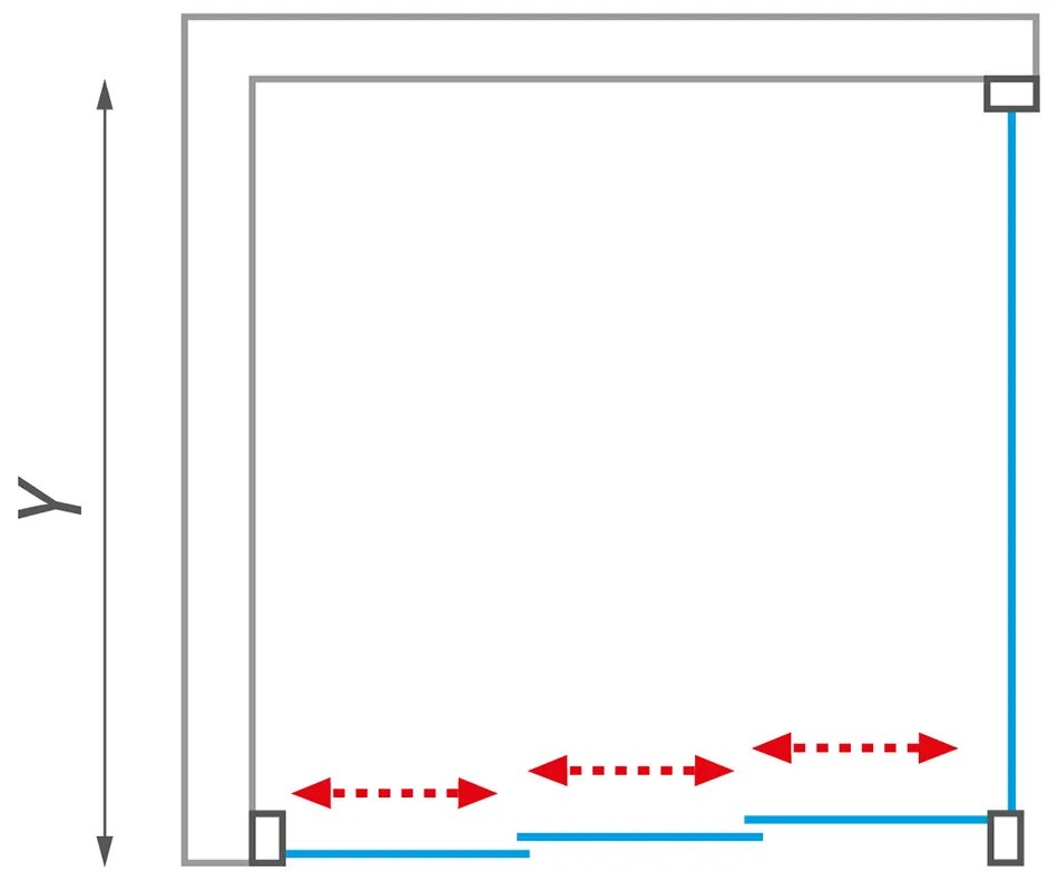 Roth LEGA LINE PD3N+LLBD Sprchový kout čtvercový 80x80 cm Profil: Bílá, Sklo: Rugiada