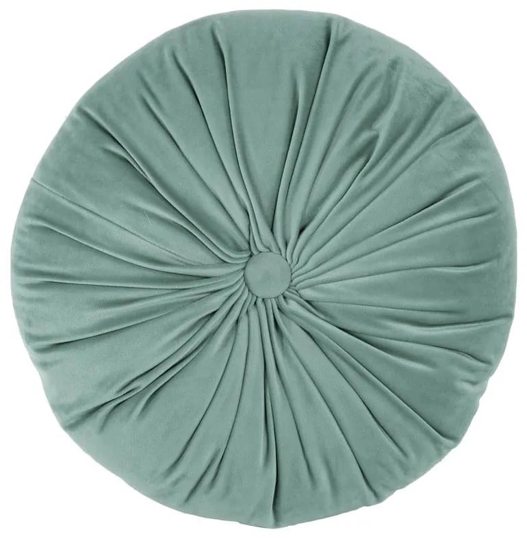 Zelený sametový dekorativní polštář Tiseco Home Studio Velvet, ø 38 cm