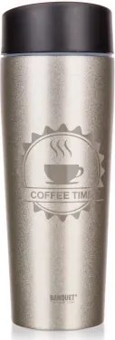 Cestovní termohrnek Coffee 350 ml, barva slonová kost