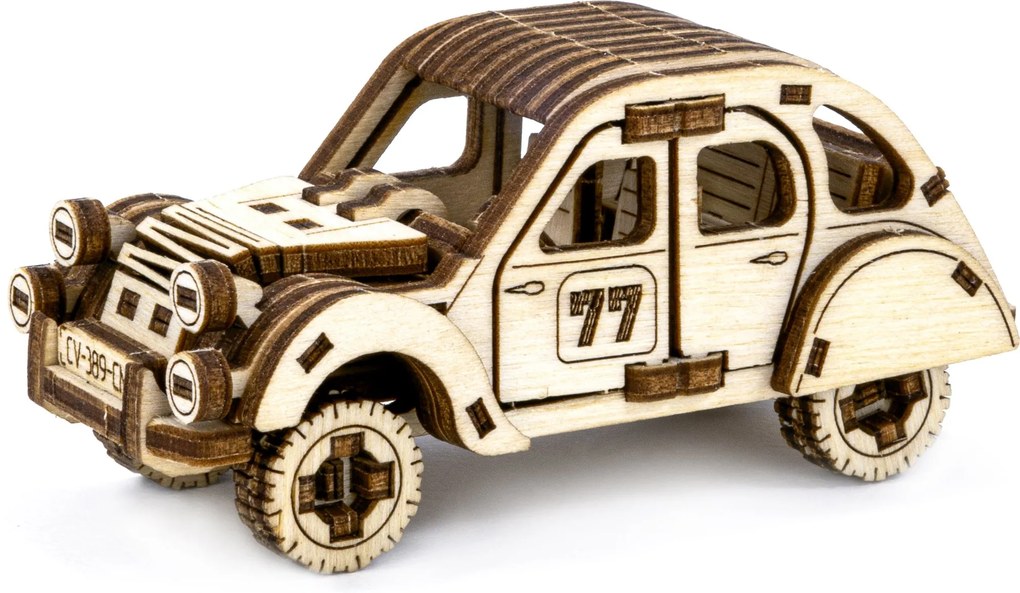 3d puzzle wooden city 3d puzzle superfast rally car č.2