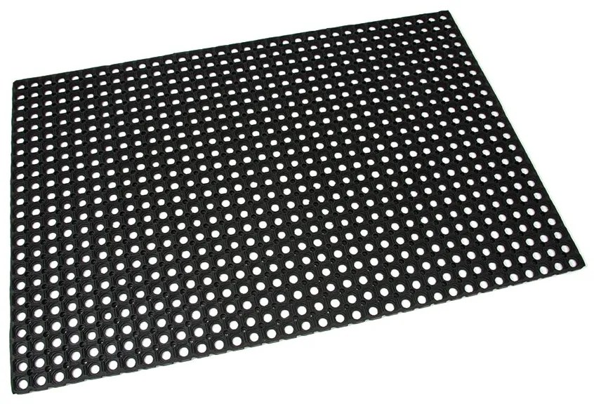 Gumová čistící venkovní vstupní rohož na hrubé nečistoty Honeycomb, FLOMAT - délka 100 cm, šířka 150 cm a výška 2,2 cm